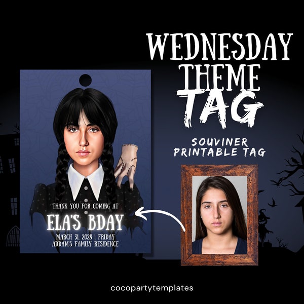 Wednesday Addams Thank You Tag - Etsy