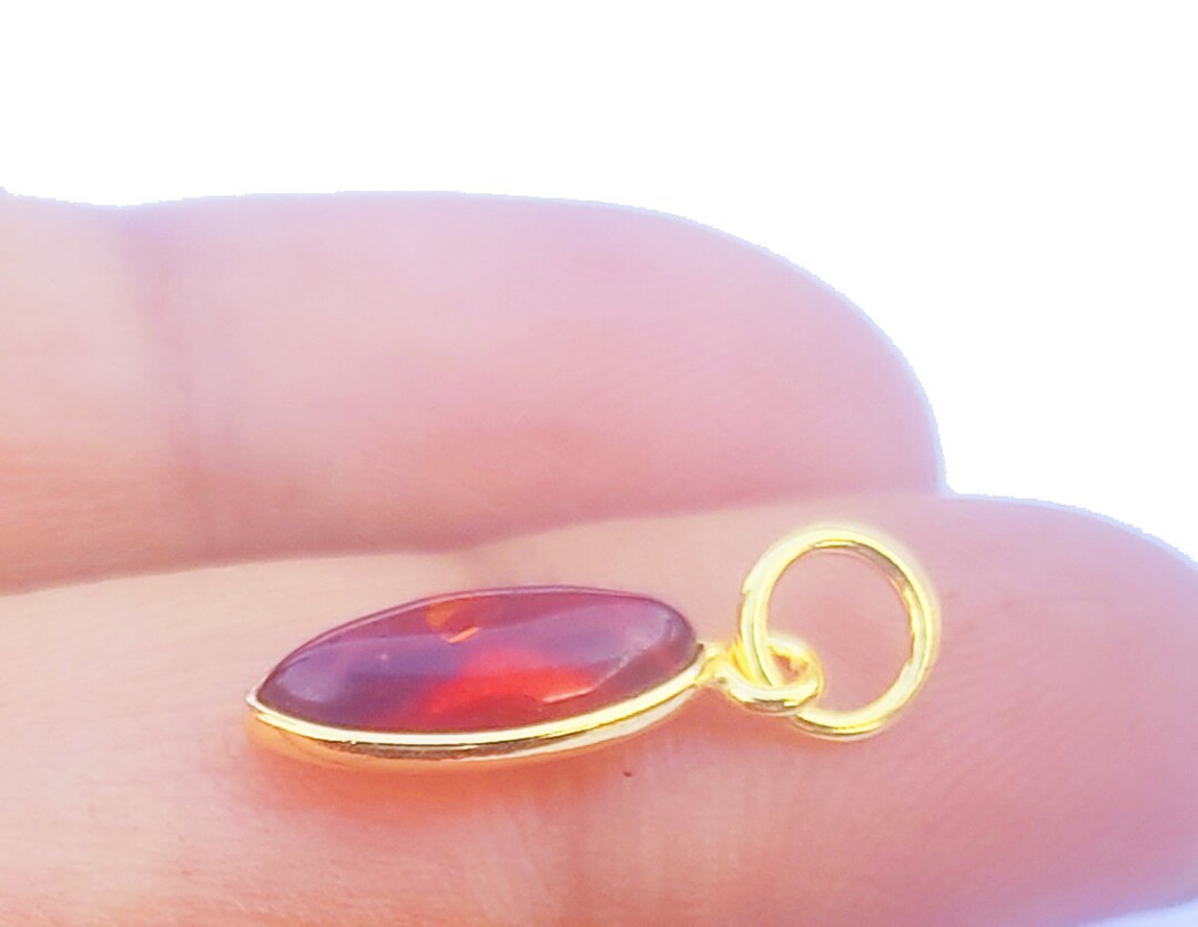 Amber Gold Charm ,18kt Gold Charm ,18k Gold Pendant, Handmade Natural ...