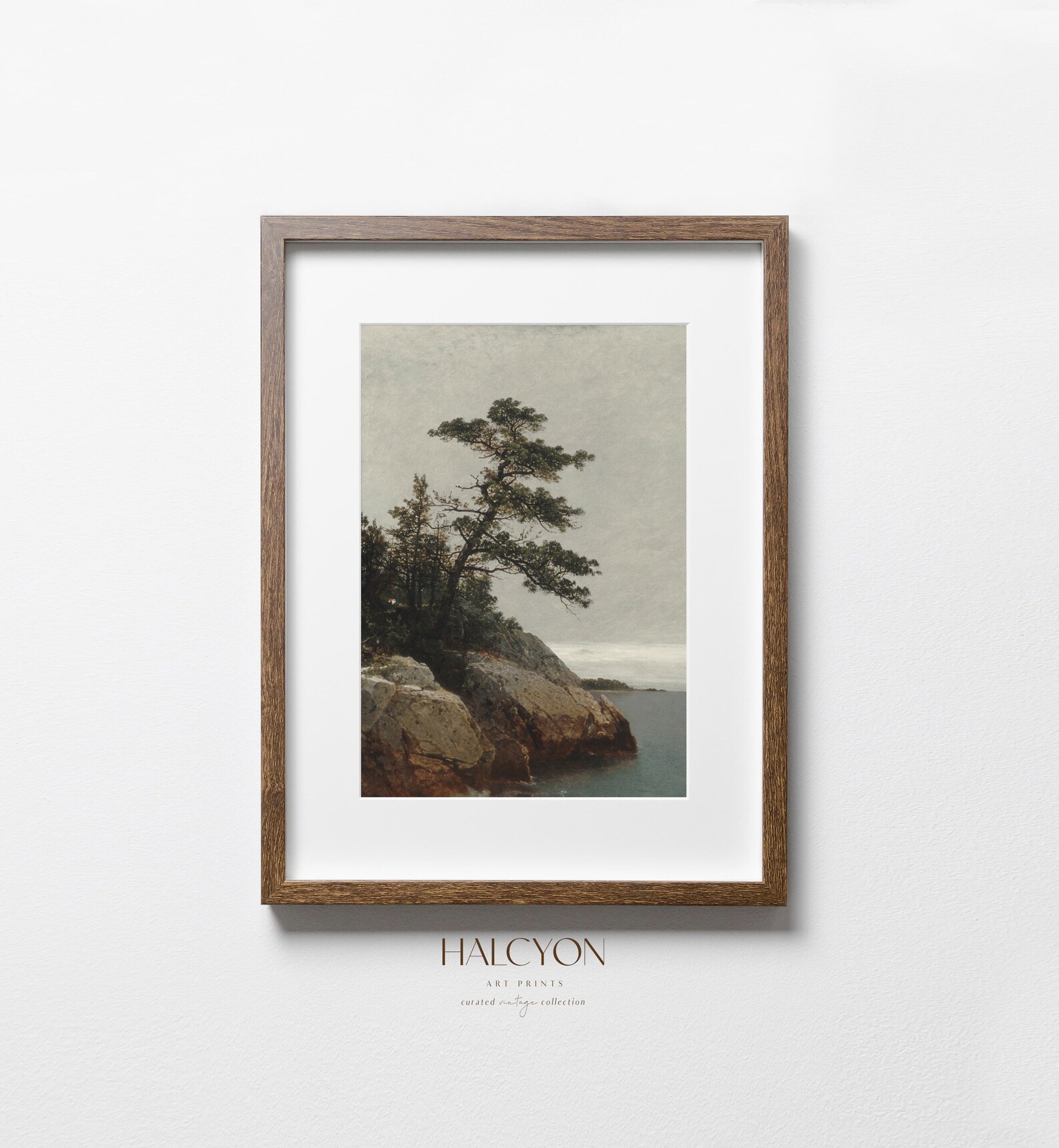 Rustic Coastal Landscape Print PRINTABLE Landscape Art Print Antique ...