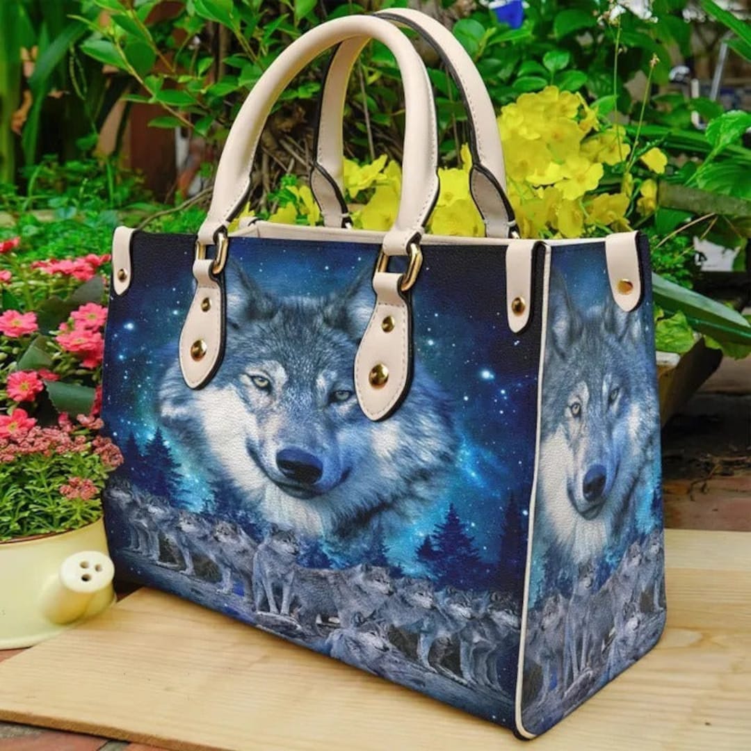 Wolves and Night Forest Native American Handbag Personalized - Etsy