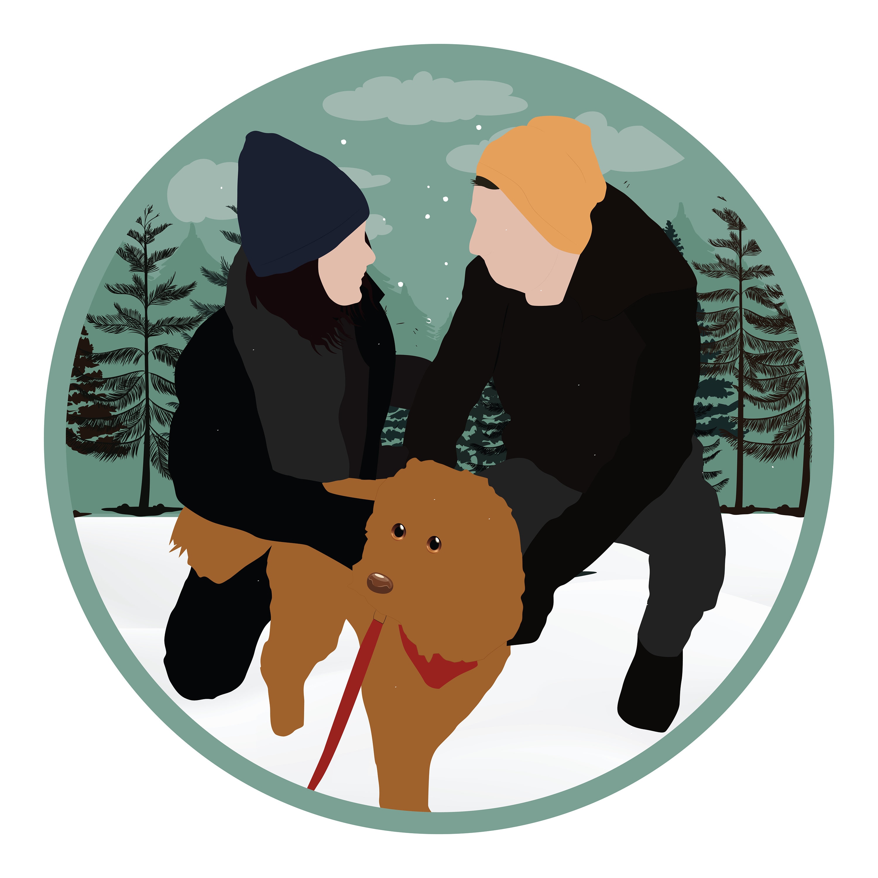 Digital Faceless Portrait | Faceless Portrait Custom | Faceless ...