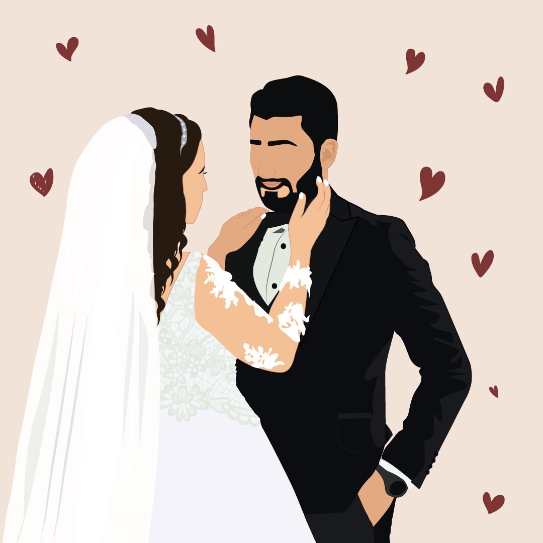Digital Faceless Portrait | Faceless Portrait Custom | Faceless ...