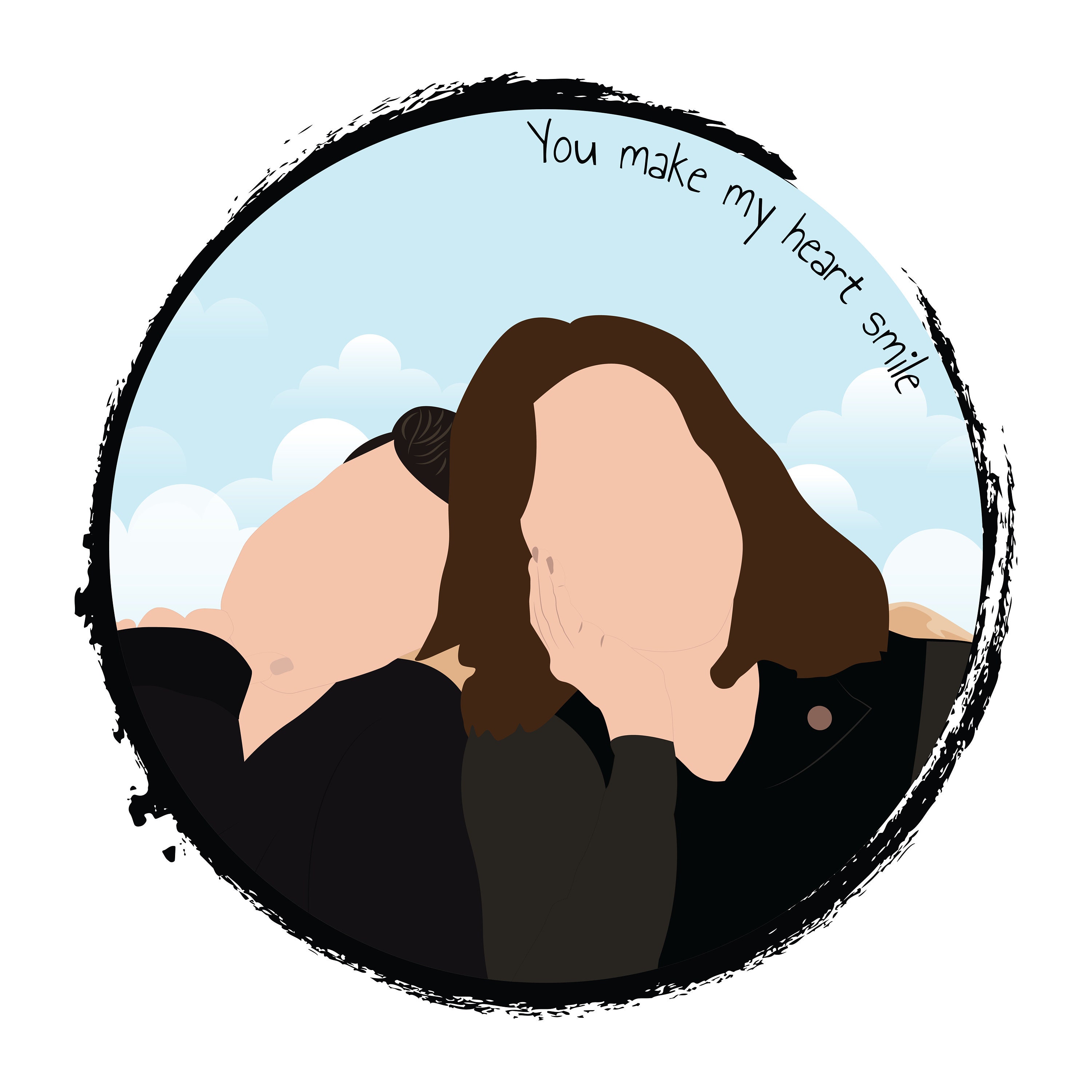 Digital Faceless Portrait | Faceless Portrait Custom | Faceless ...