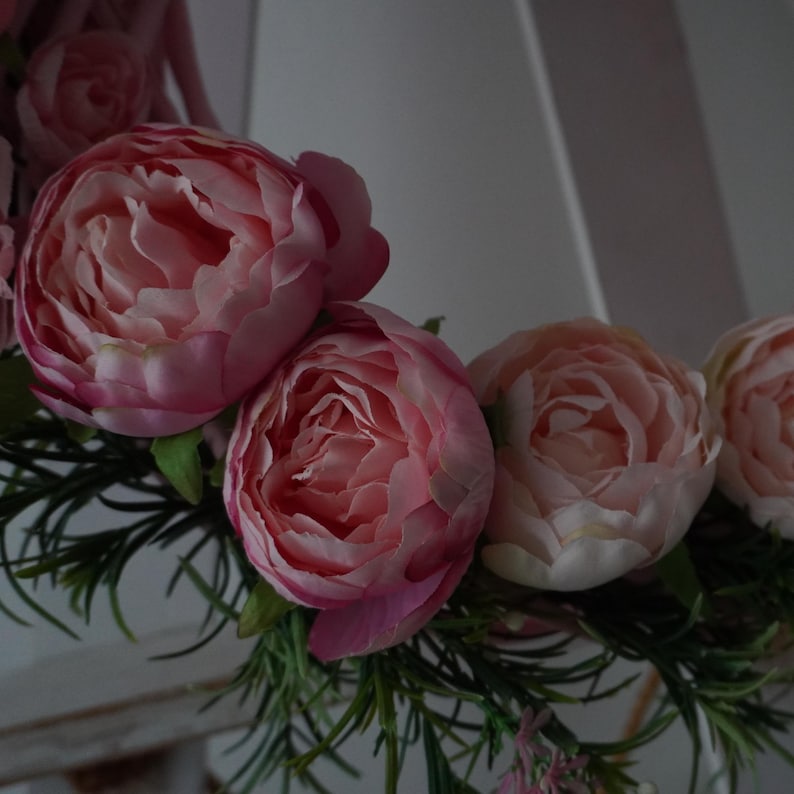 Spring Floral Straw Wreath 40cm | Pink Flowers | Indoor Door Wreath ...