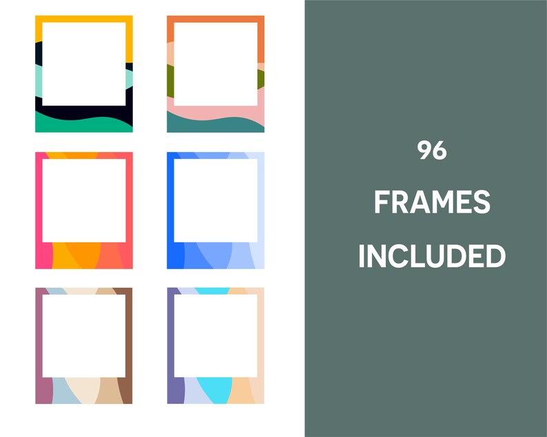 Photo Frames Digital Stickers, Frame Planner Stickers, Goodnotes ...