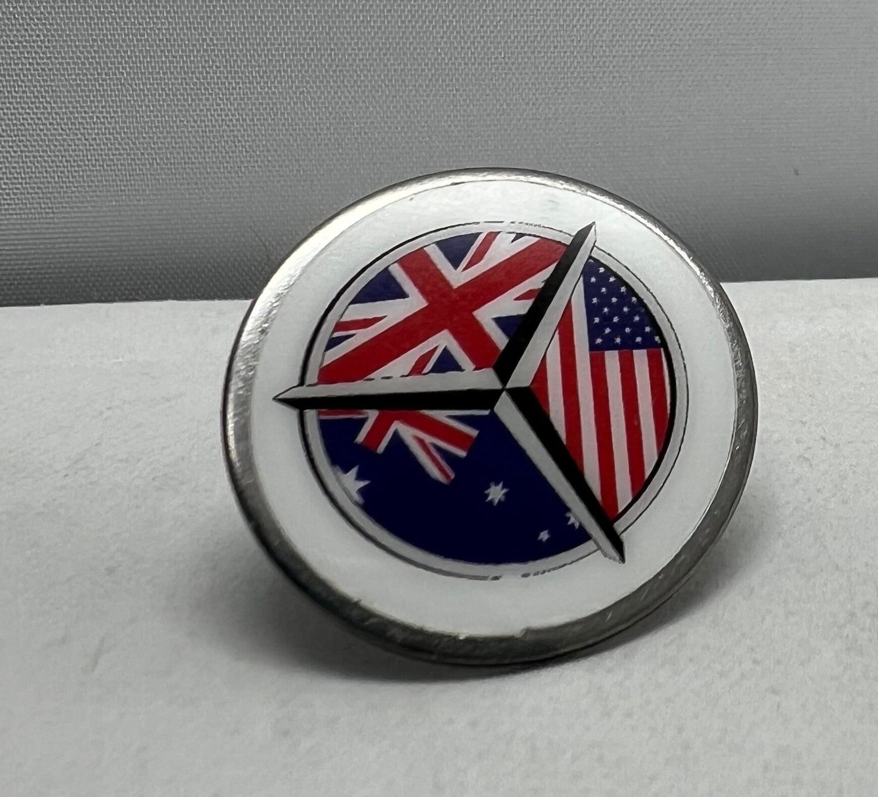 AUKUS Flag Pin: Premium Soft Enamel, Metal Butterfly Clutch, Trilateral ...