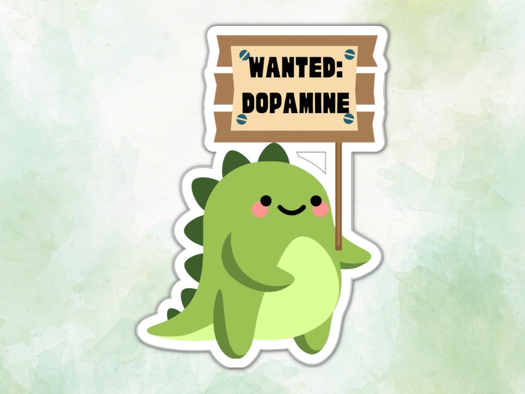 Dopamine Wanted Funny ADHD Sticker | ADHD Stickers | Water Bottle ...
