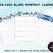 2024-2025 Evil Eye Blank Monthly Calendar Printable |2024 2025 ...