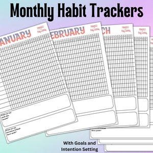 ADHD Habit Tracker Bundle | Printable Habit Trackers | 50+ Page Bundle ...
