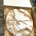 Wedding Gift Light Beige Elegant Marble Wall Clock With Gold Hands by ...