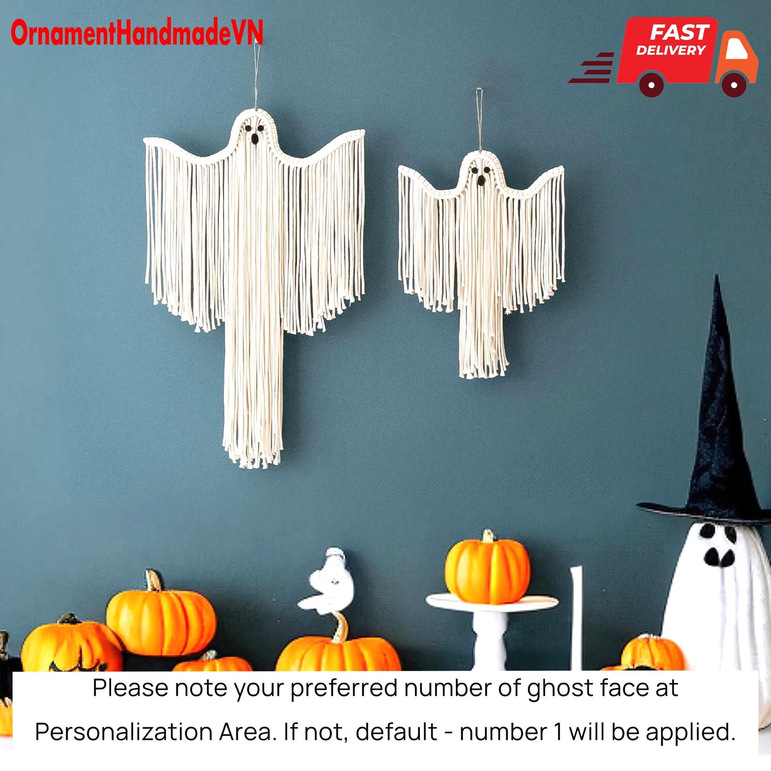 Halloween Decor, Macrame Halloween Ghost, Rope Ghost, Halloween Ghost ...