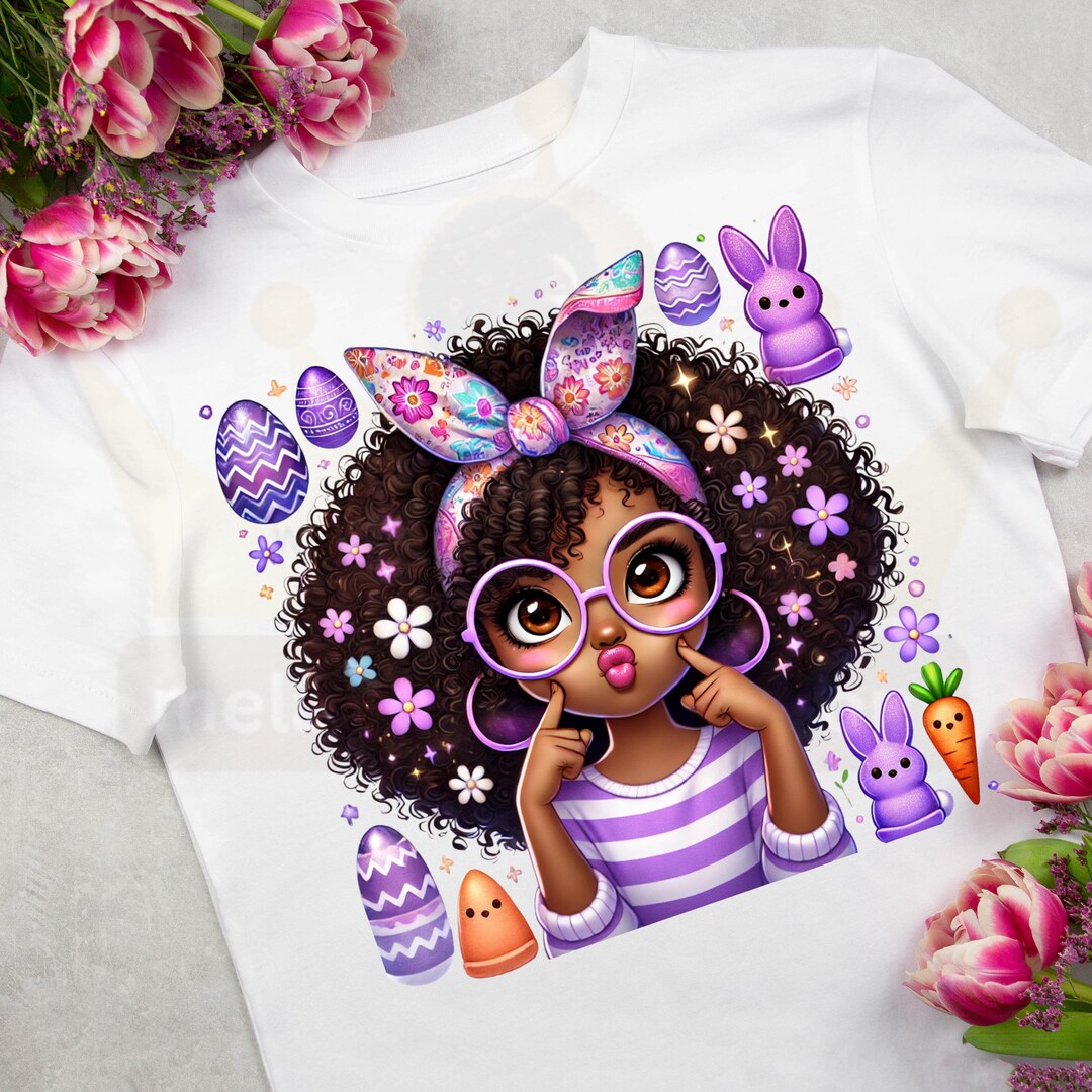 Black Girl Easter Png | Afro Girl Easter Png | Easter Black Girl Png ...