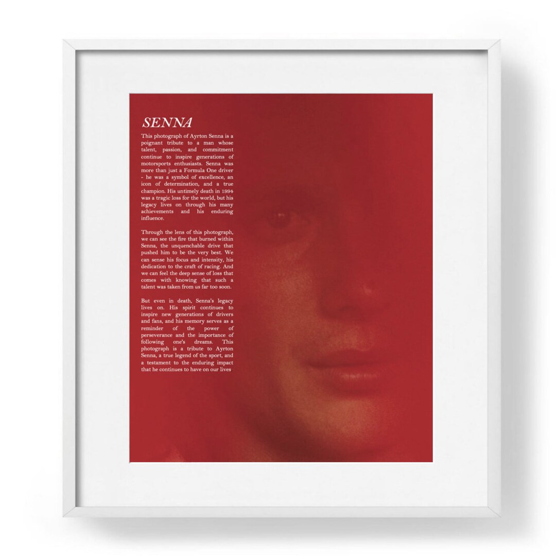 Ayrton Senna Poster - Digital Download Print - Etsy UK