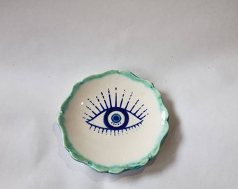 Evil Eye Ceramic Plate - Etsy