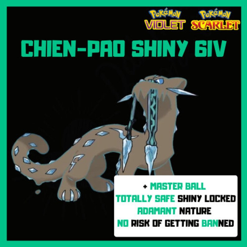CHIEN-PAO SHINY 6IV Rare Pokémon Scarlet and Violet Instant Delivery - Etsy