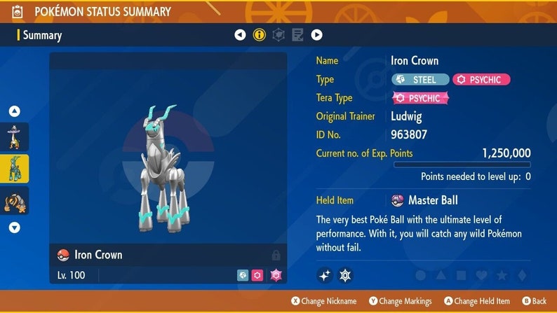 IRON CROWN SHINY 6IV Rare Pokémon Scarlet and Violet - Etsy