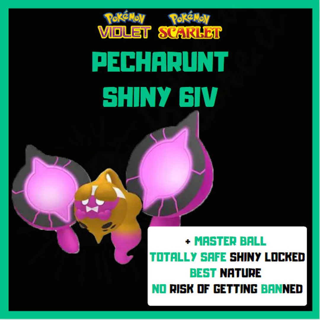 PECHARUNT SHINY 6IV RARE Pokémon Scarlet and Violet - Etsy