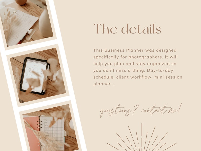 Photographer Business Planner Photography Business Template - Etsy