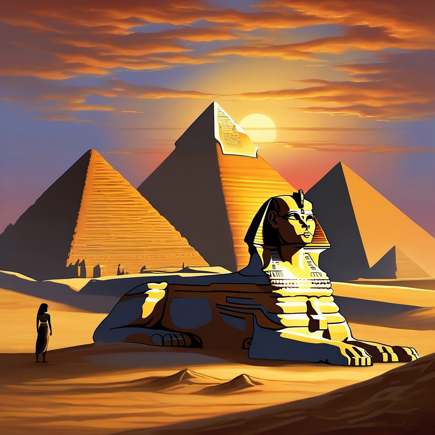 Sphinx and Pyramids Version 2 - Etsy