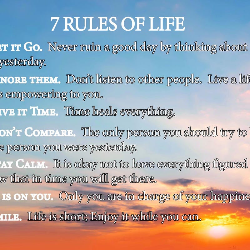 Rules of Life - Etsy