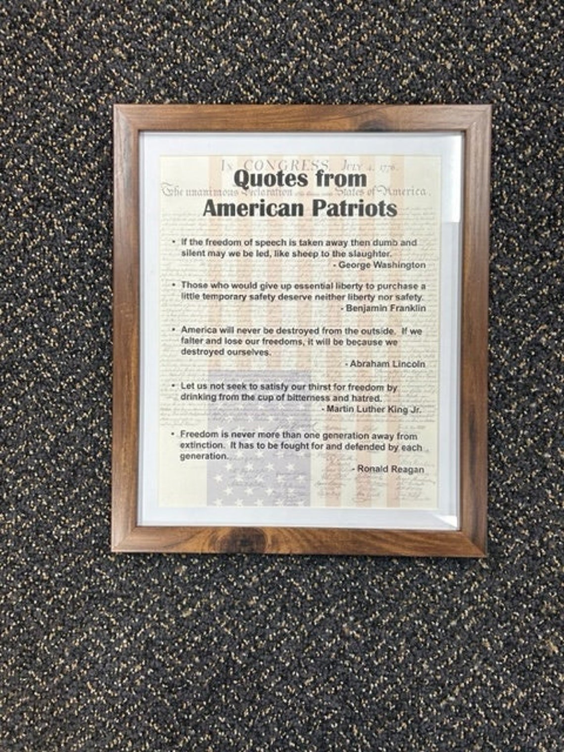 Quotes From American Patriots Sign - Etsy