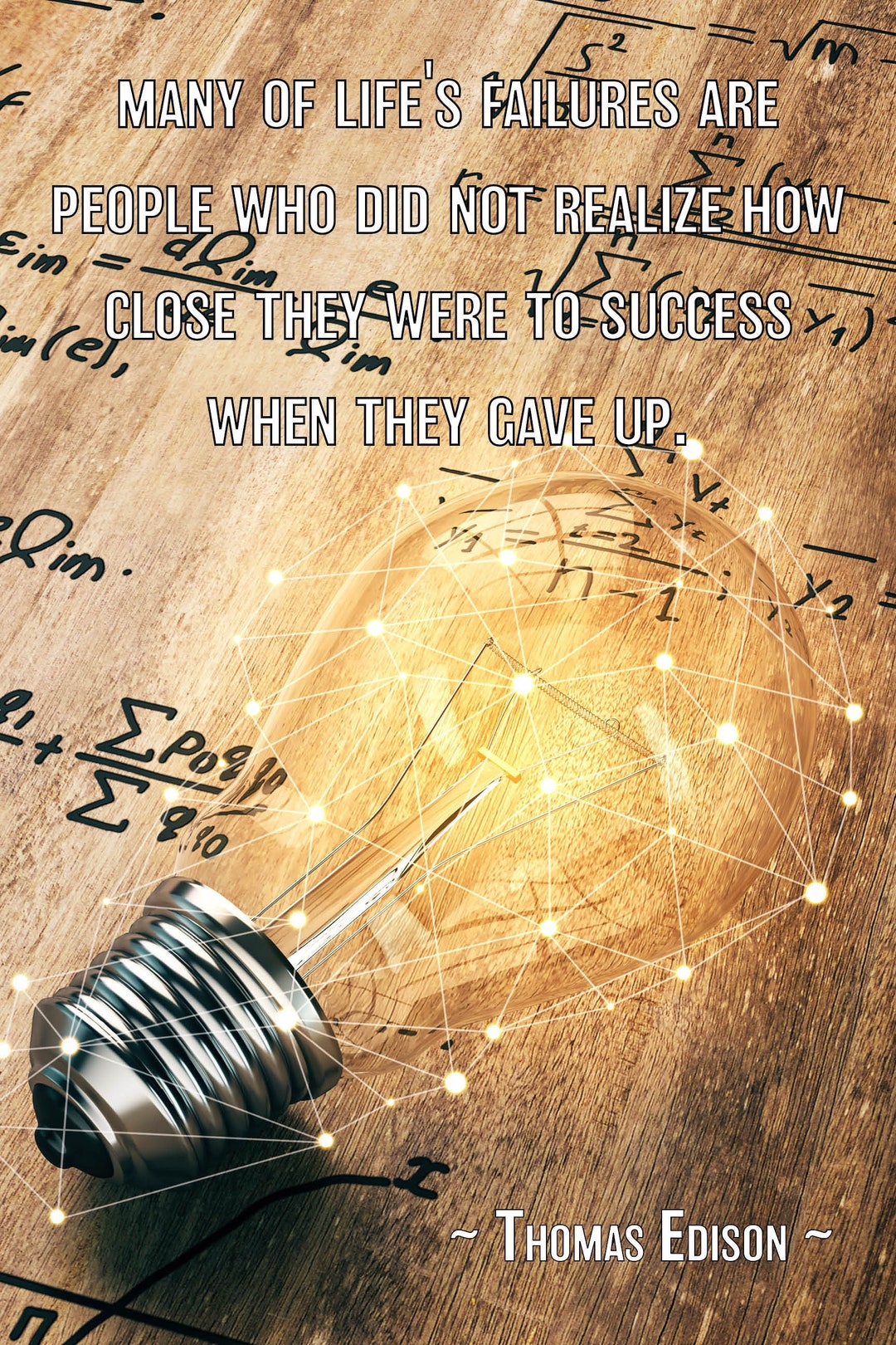 Historical Quote Thomas Edison Poster - Etsy