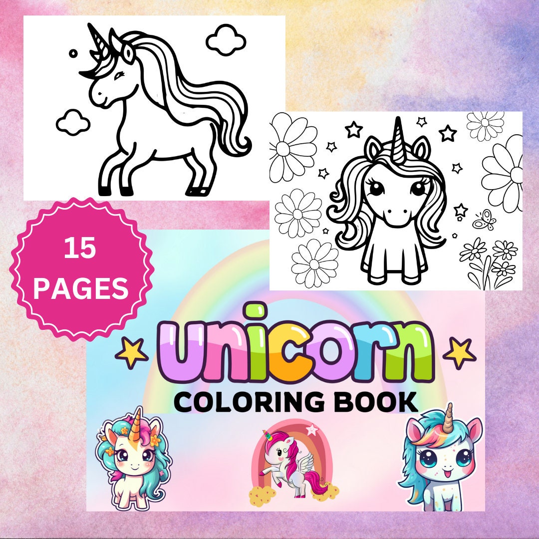 Coloring Book Unicorn Coloring Book Printable for Kids Coloring Book ...