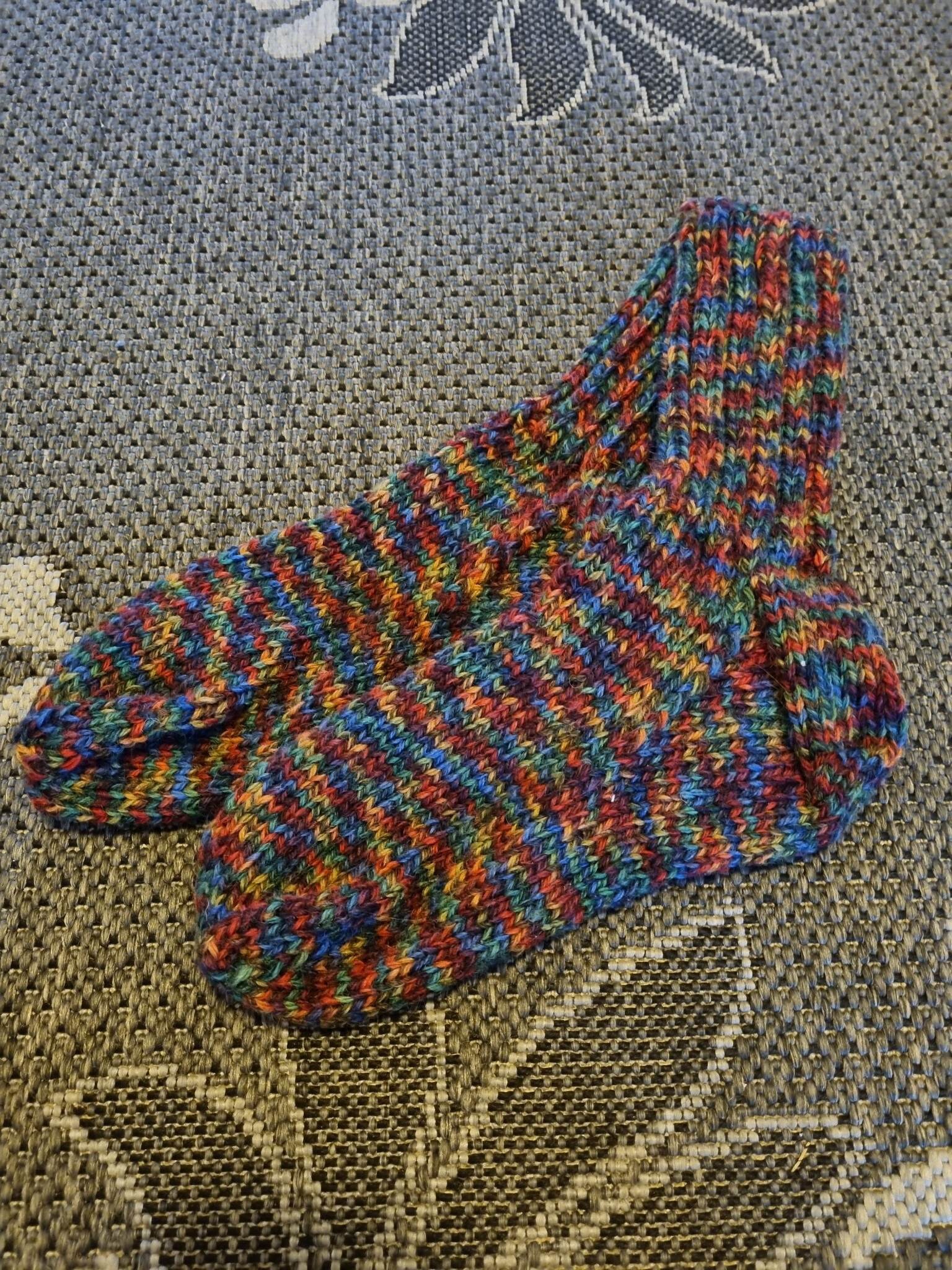 Rainbow Hand Knit Wool Socks - Etsy