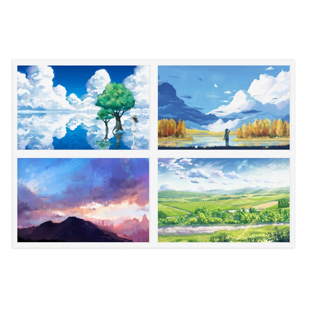 Anime Landscape Sticker Sheets - Etsy