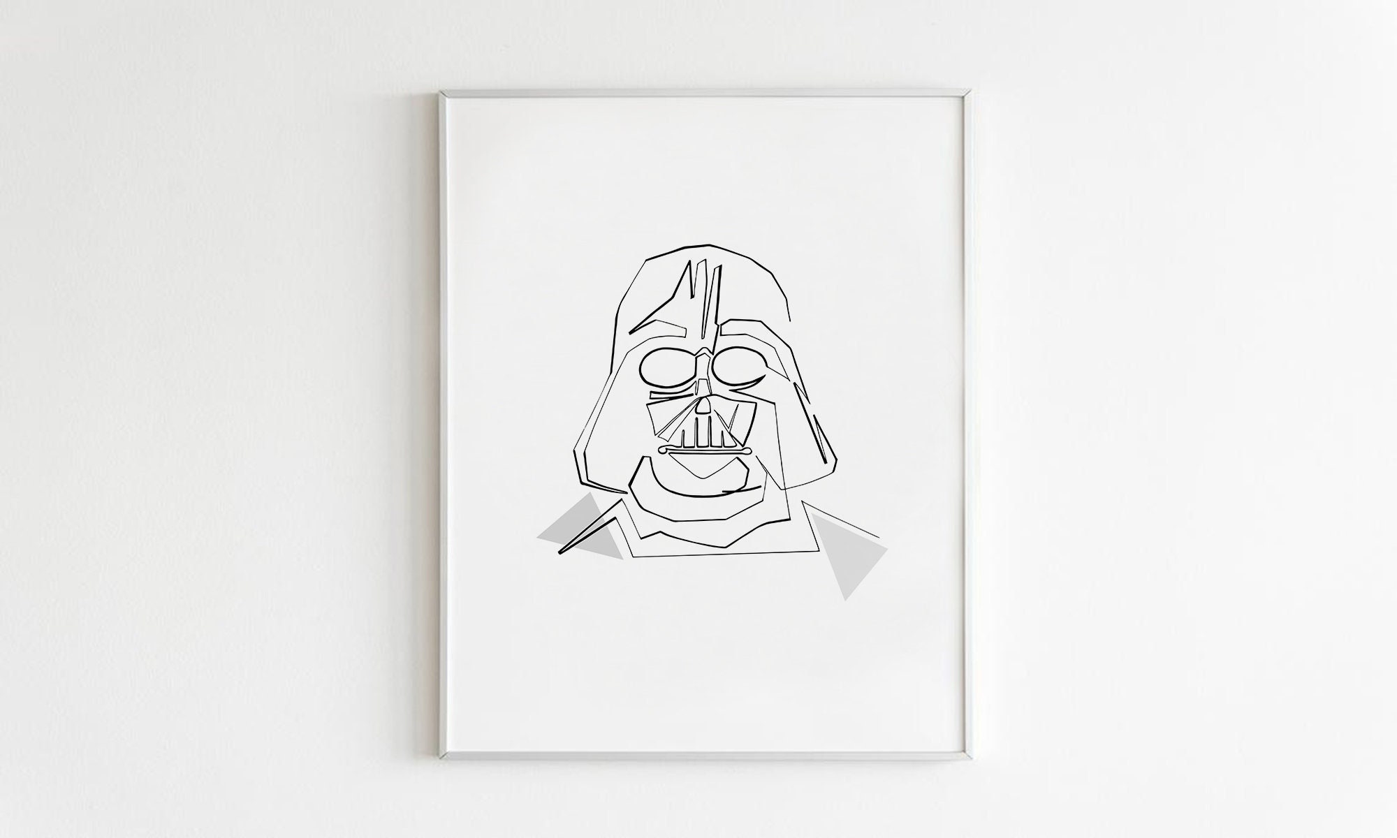 Star Wars One Line Art Darth Vader Digital Portrait - Etsy