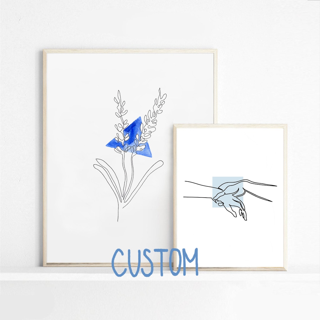 Custom One Line Picture Simple Line Digital Artwork Custom Logo ...