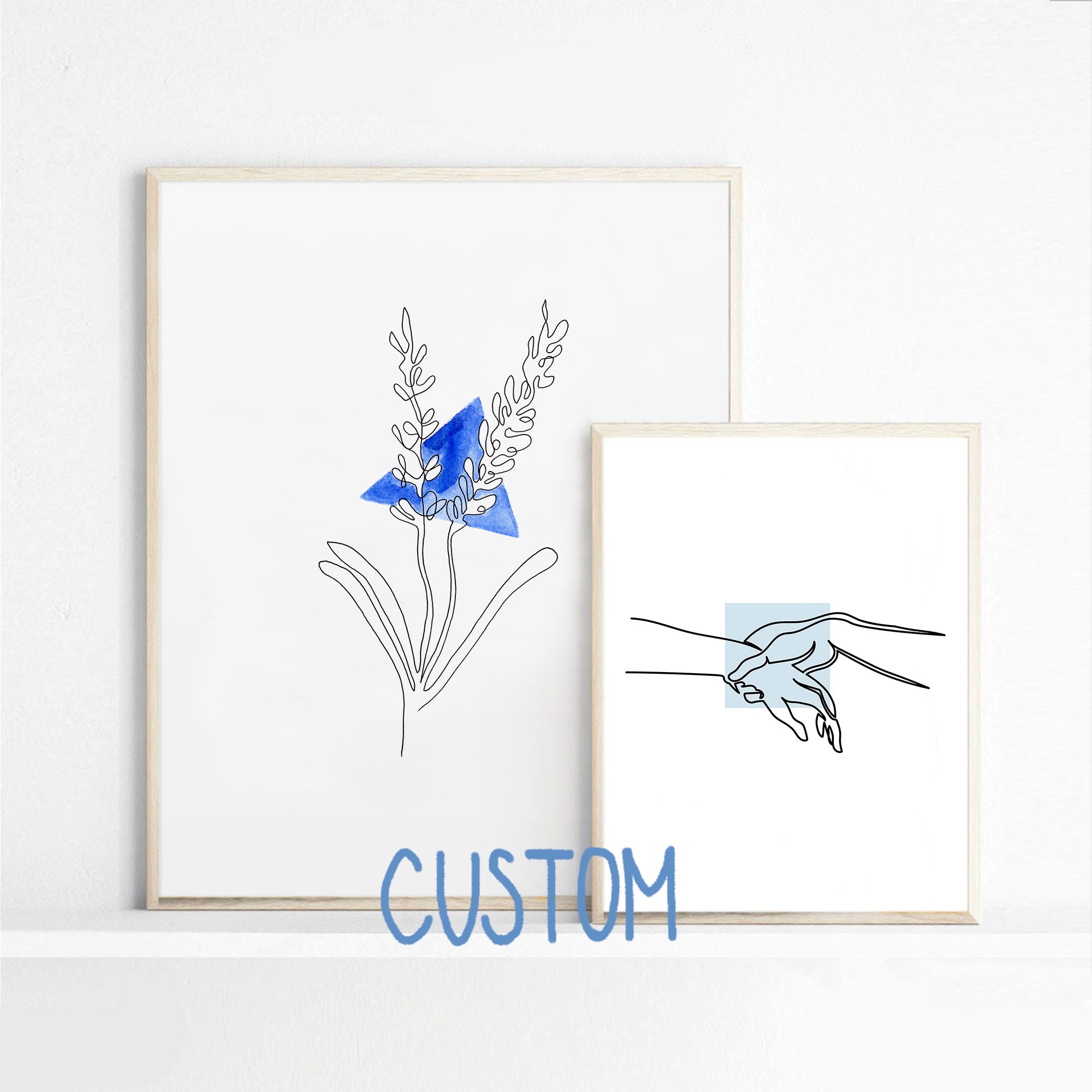 Custom One Line Picture Simple Line Digital Artwork Custom Logo ...