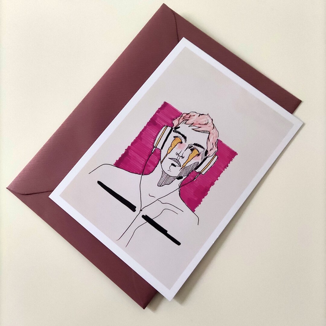 Abstract Creepy Postcard A6 Art Print - Etsy