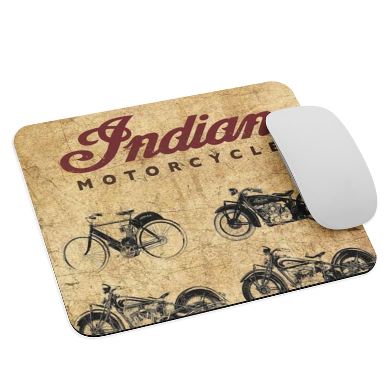 Aged Antique Indian Motorcycle Mouse Pad - Etsy
