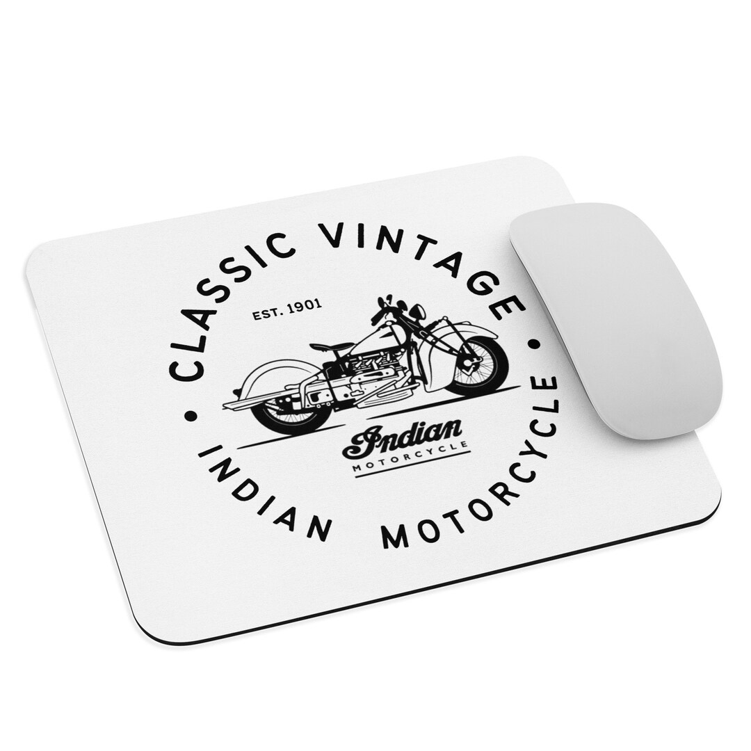 Classic Vintage Indian Motorcycle Mouse Pad - Etsy