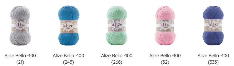 Alize Bella Cotton Yarn: Lightweight Vegan Yarn for Crochet & Knitting ...
