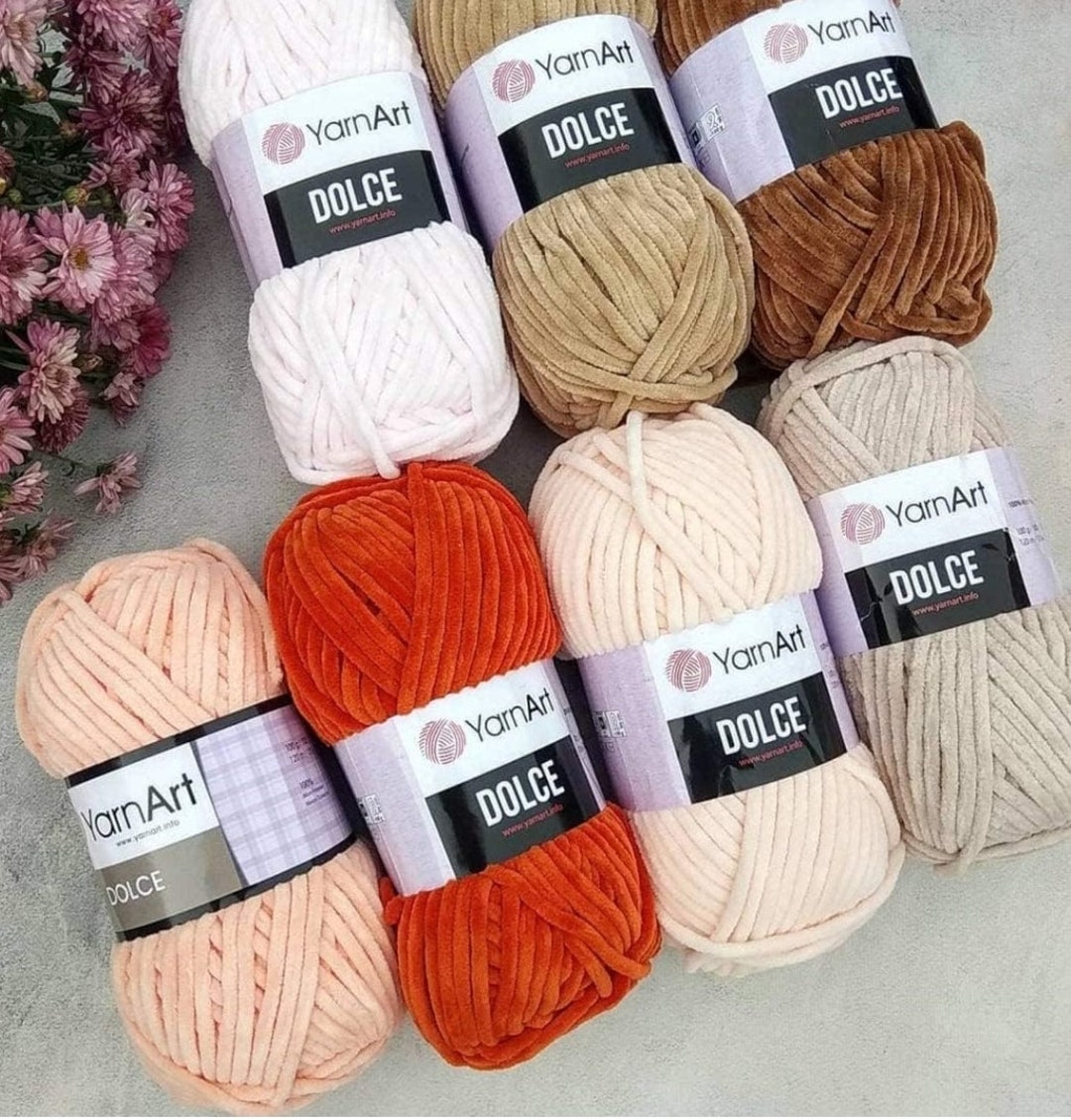 Yarnart Dolce - Super Soft Micro-polyester Yarn for Blankets, Sweaters ...
