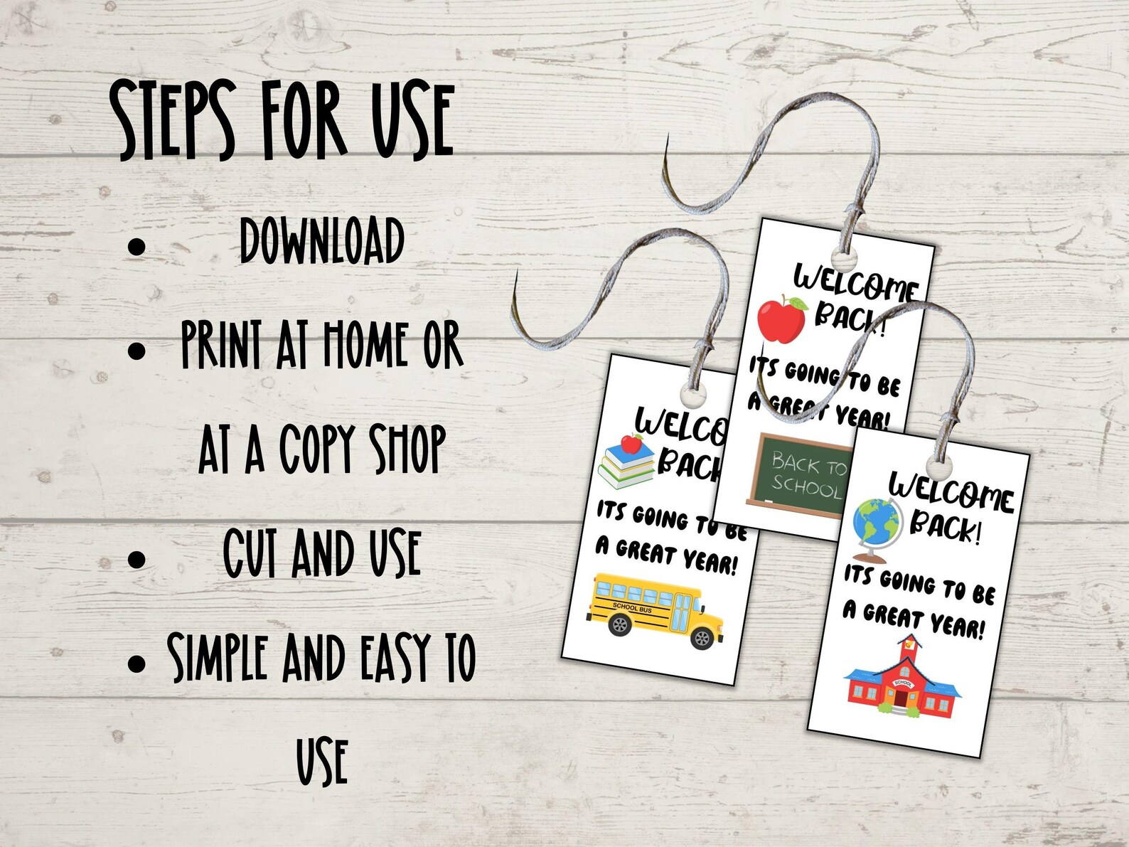 Back to School Printable Tag - First Day Tag - Teacher Tag - Student ...