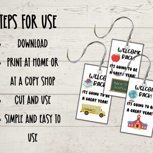 Back to School Printable Tag - First Day Tag - Teacher Tag - Student ...