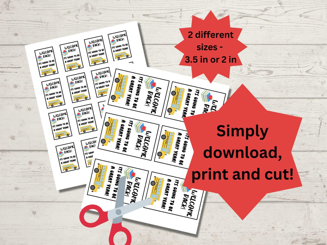 Back to School Printable Tag - First Day Tag - Teacher Tag - Student ...