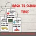 Back to School Printable Tag - First Day Tag - Teacher Tag - Student ...