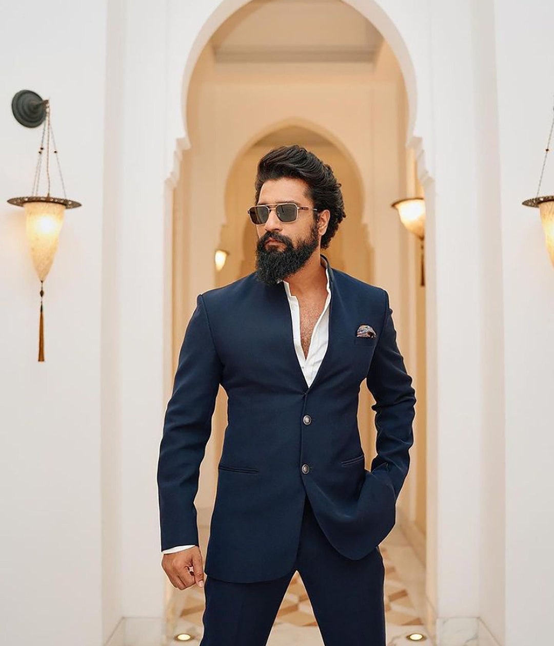 Indian Ethnic Stylish Men Suit. Slim Fit Designer 2 Piece Blue - Etsy