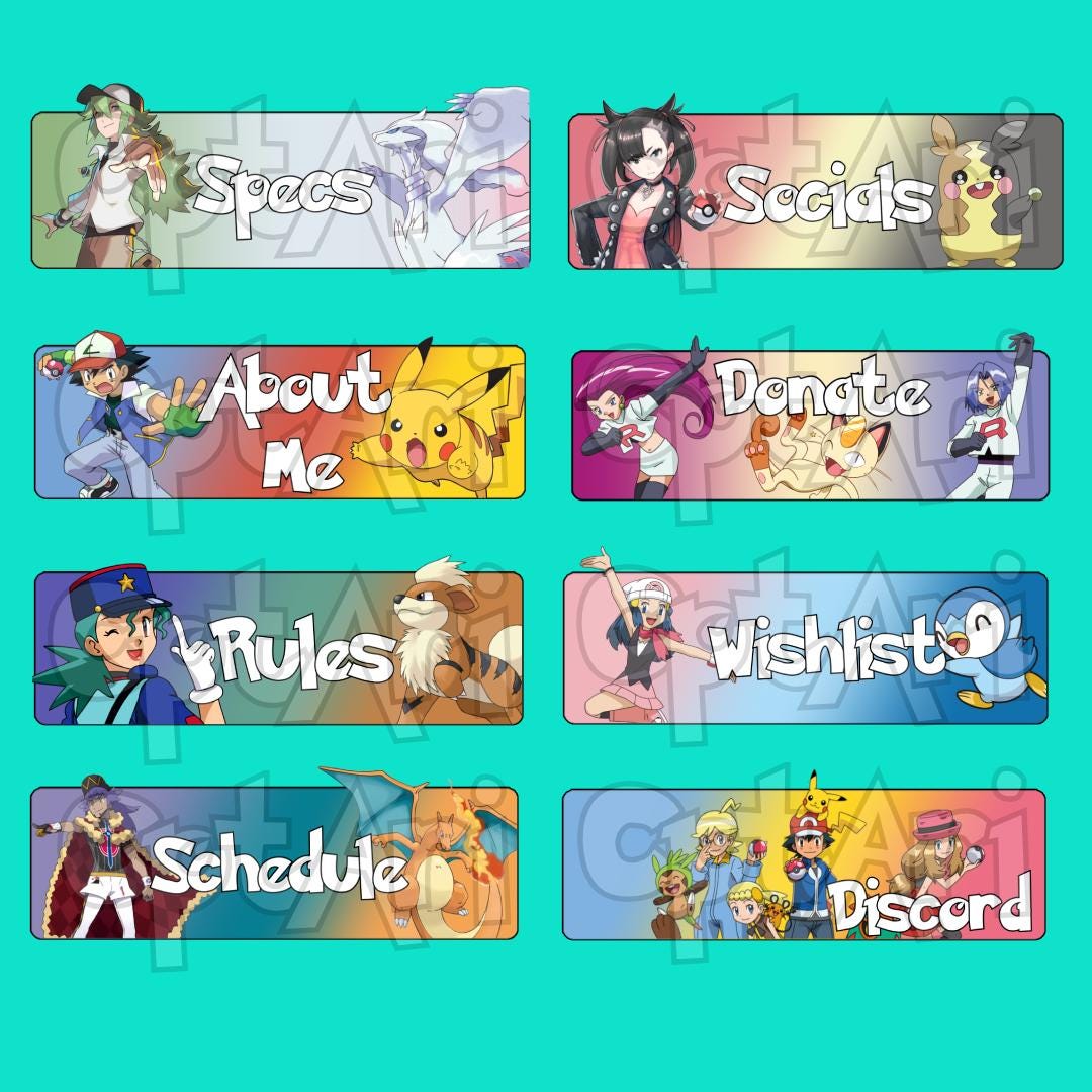 Twitch Panels, Poke Monster Twitch Panels, Poke Monster Stream Pack ...