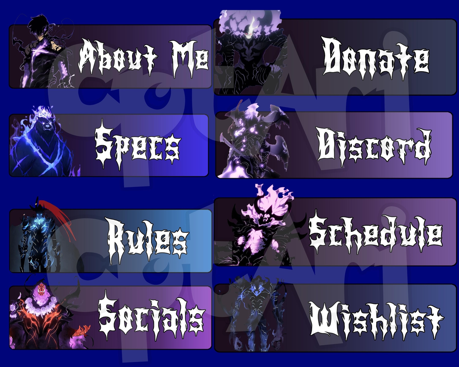 Twitch Panels, Solo Leveling Twitch Panels, Solo Leveling Stream Pack ...