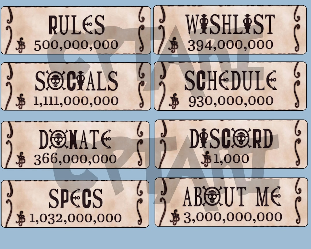 One Piece Twitch Panels, Anime Stream Pack (digital Download) - Etsy