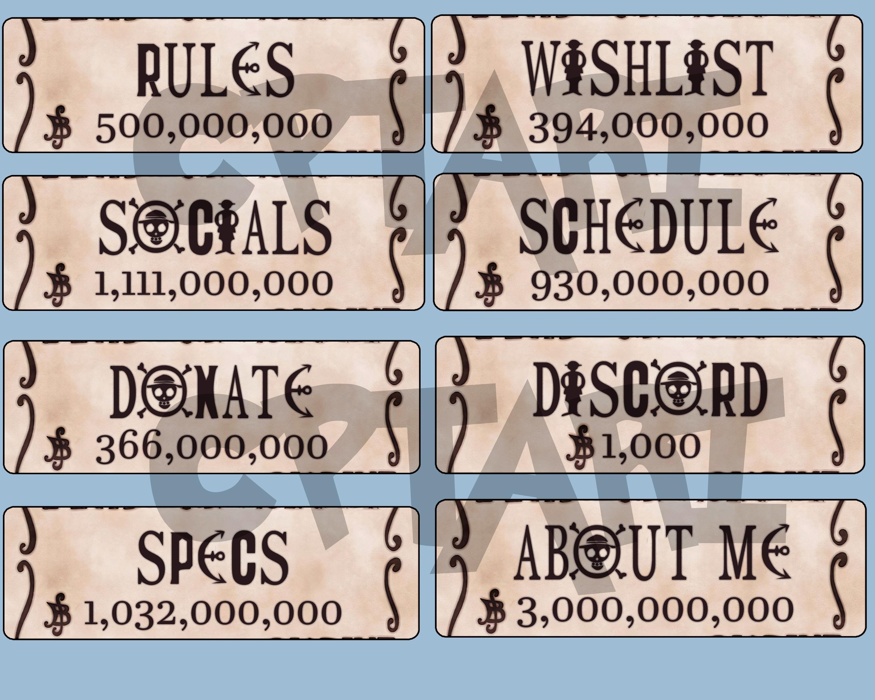 Twitch Panels, One Piece Twitch Panels, One Piece Stream Pack, One ...