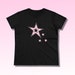 Y2k Pink Star Cotton Tee, Star Shirt, Lucky Star Shirt, Soft Girl ...