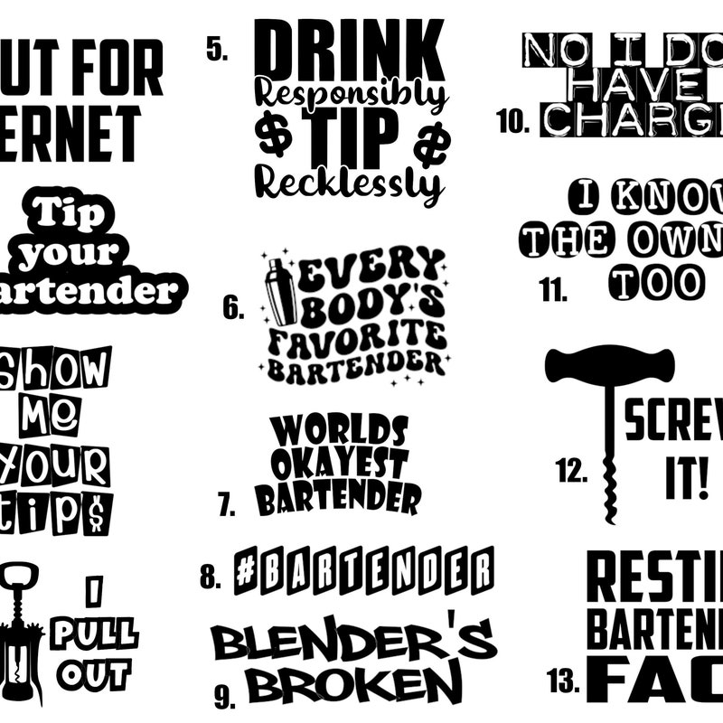 Cocktail Decal - Etsy