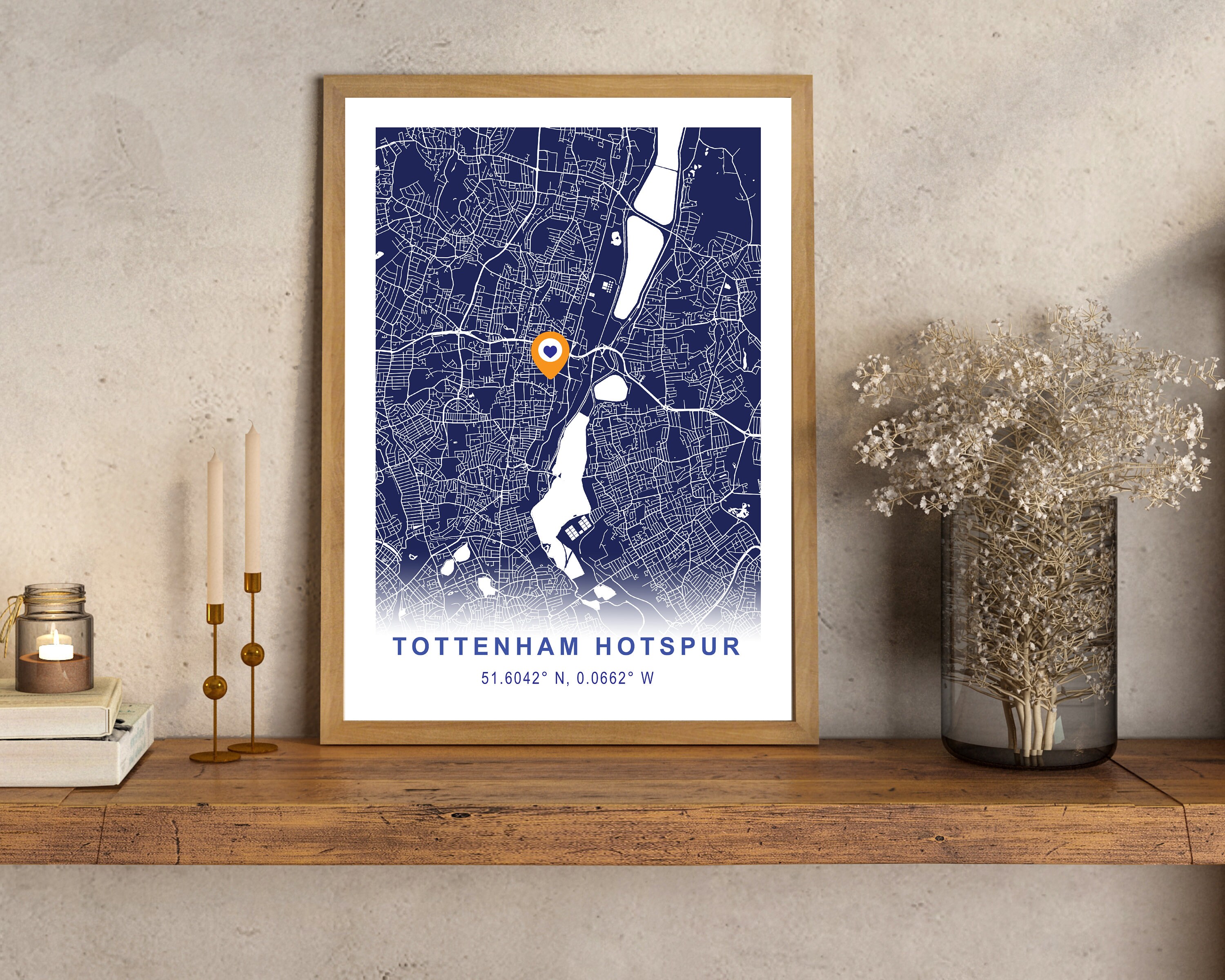 Tottenham Hotspur Stadium Poster, Tottenham FC Location Map, Hotspur ...