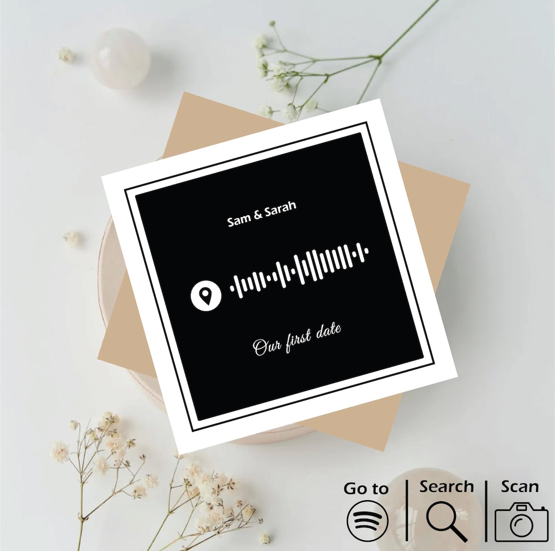Birthday Gift, Spotify Code Card, Custom QR Song Card, Wedding Gift ...